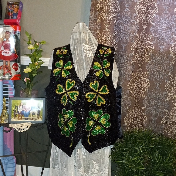 fashion fantasy | Jackets & Coats | Stunning Shamrock Heavy Sequin Xl ...